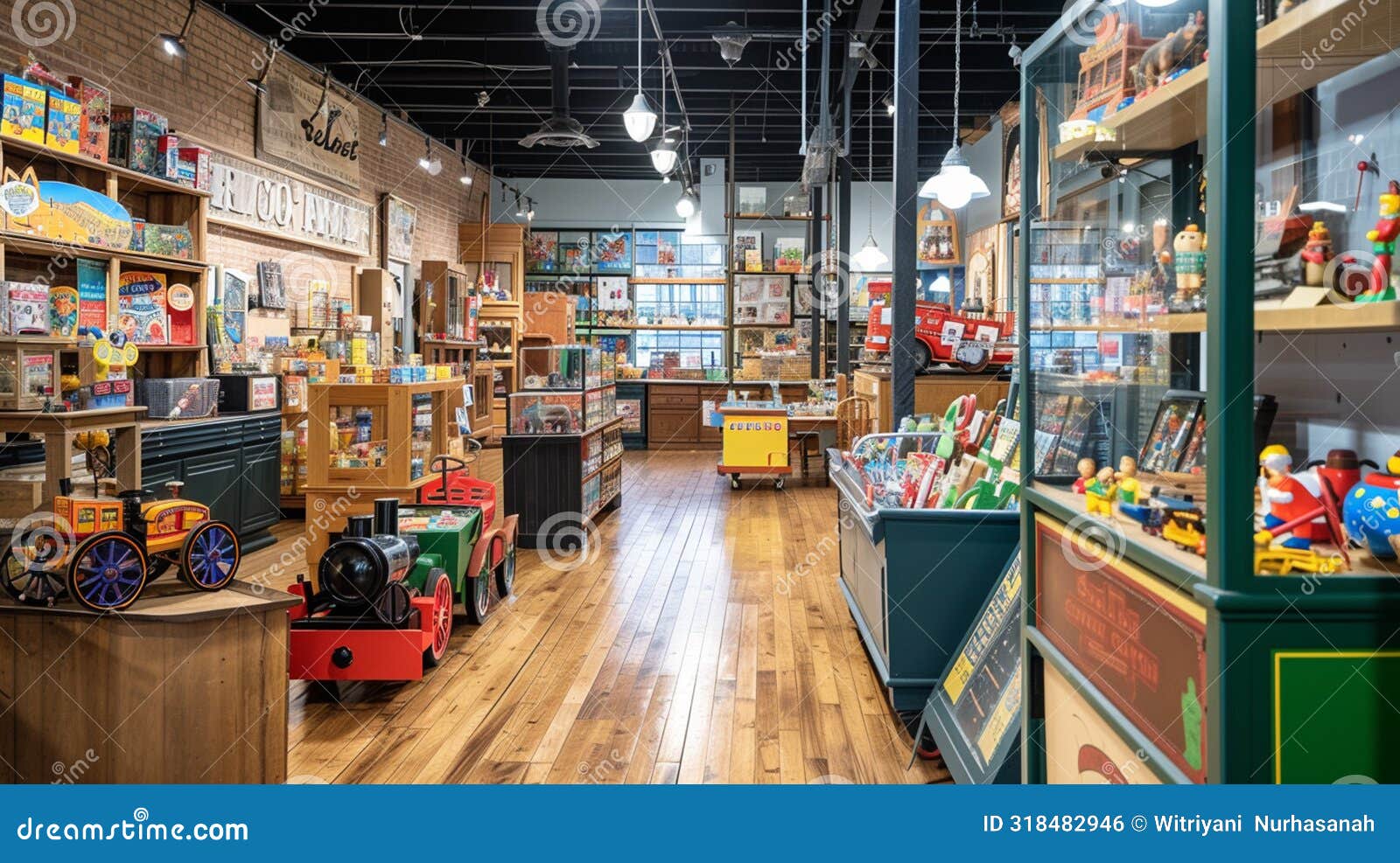 Timeless Toy Factory Room Interior. Generative Ai Stock Illustration ...