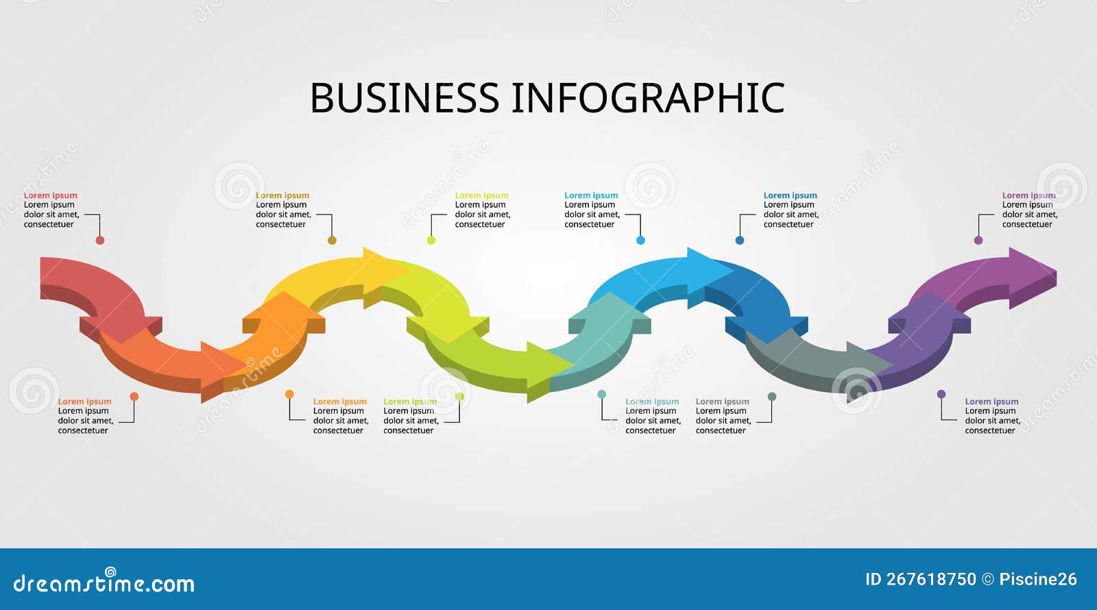 Timeline Arrow Chart Template for Infographic for Presentation for 12 ...