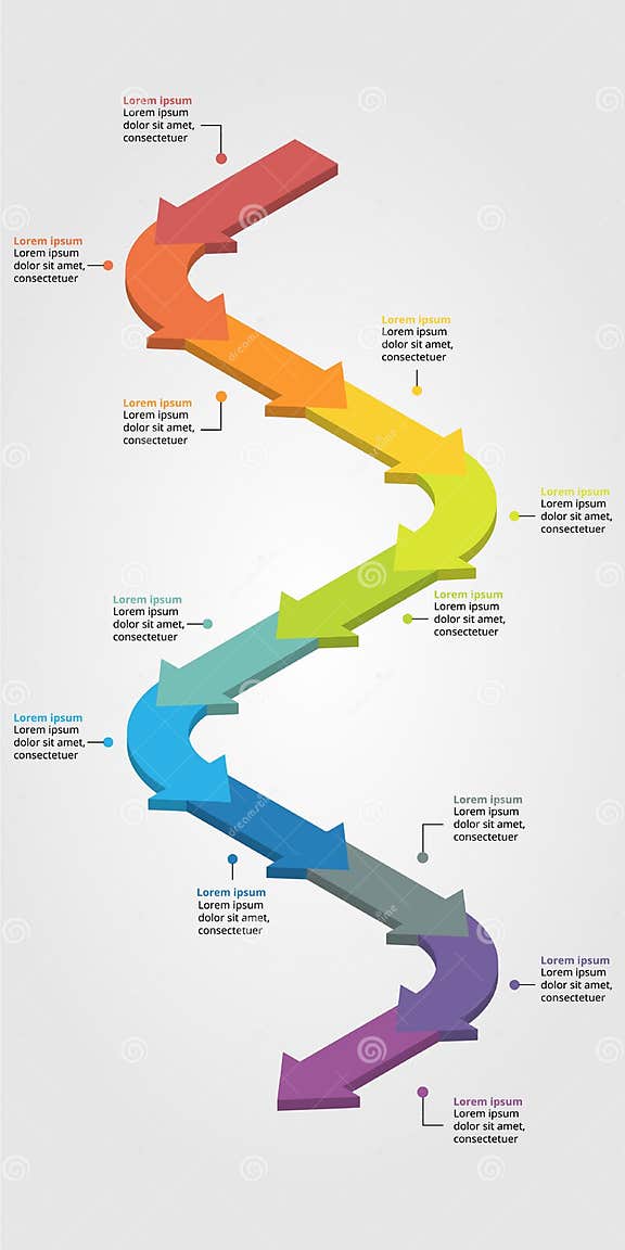 Timeline Arrow Chart Template for Infographic for Presentation for 12 ...