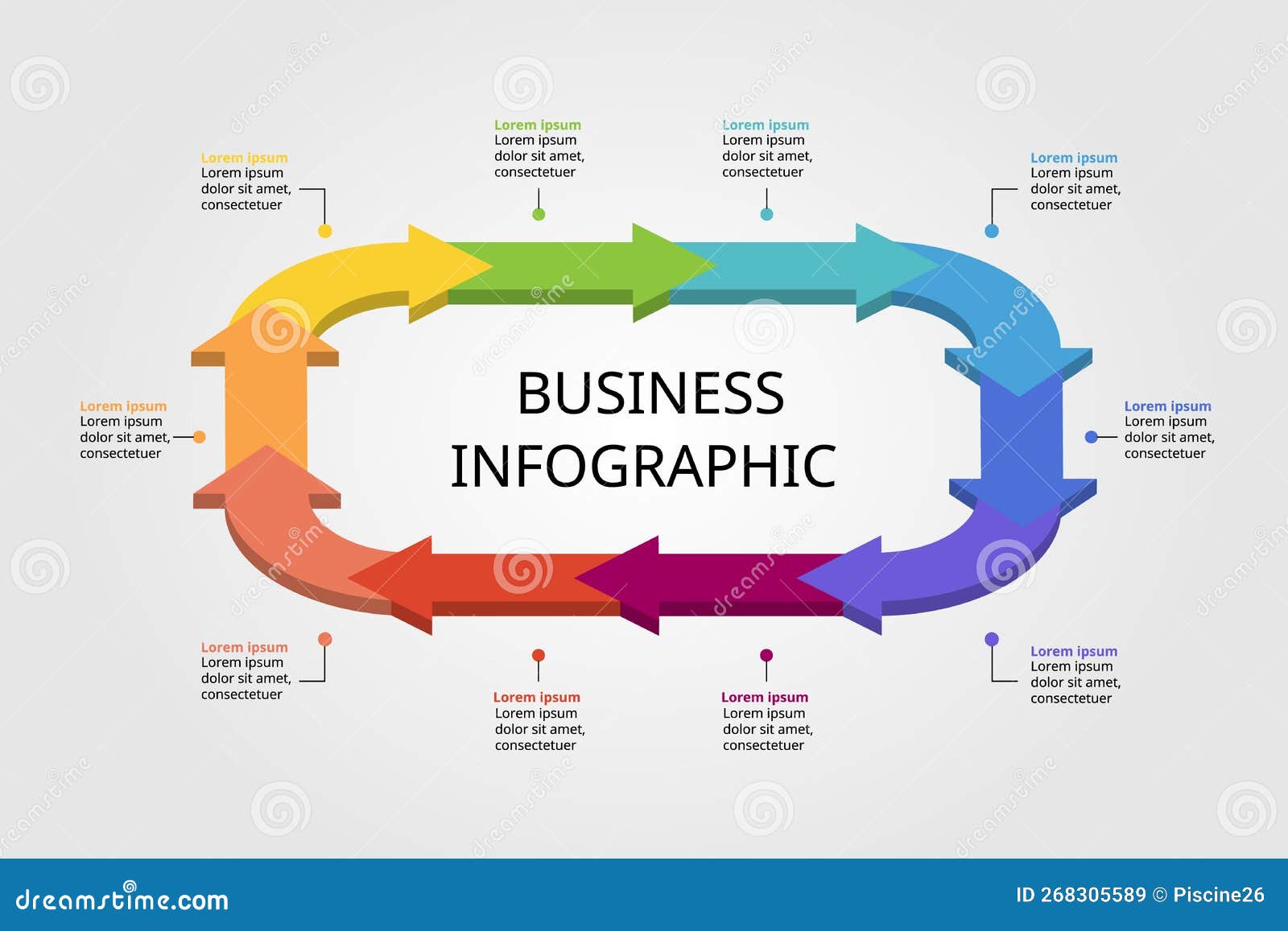 Timeline Arrow Circle Chart Template for Infographic for Presentation ...