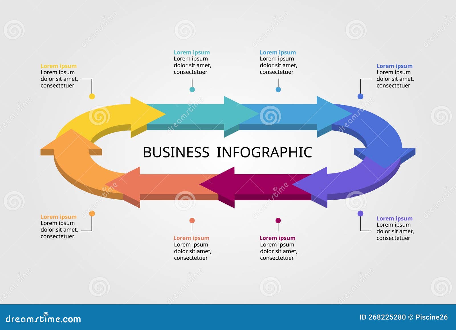 Timeline Arrow Circle Chart Template for Infographic for Presentation ...