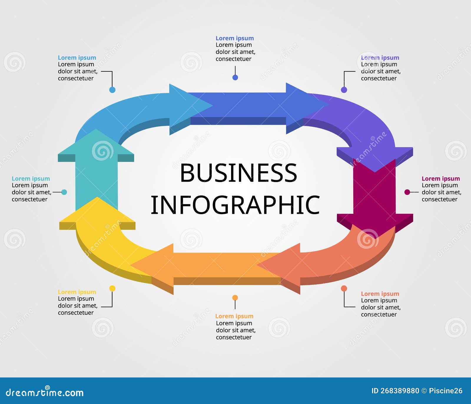 Timeline Arrow Circle Chart Template for Infographic for Presentation ...