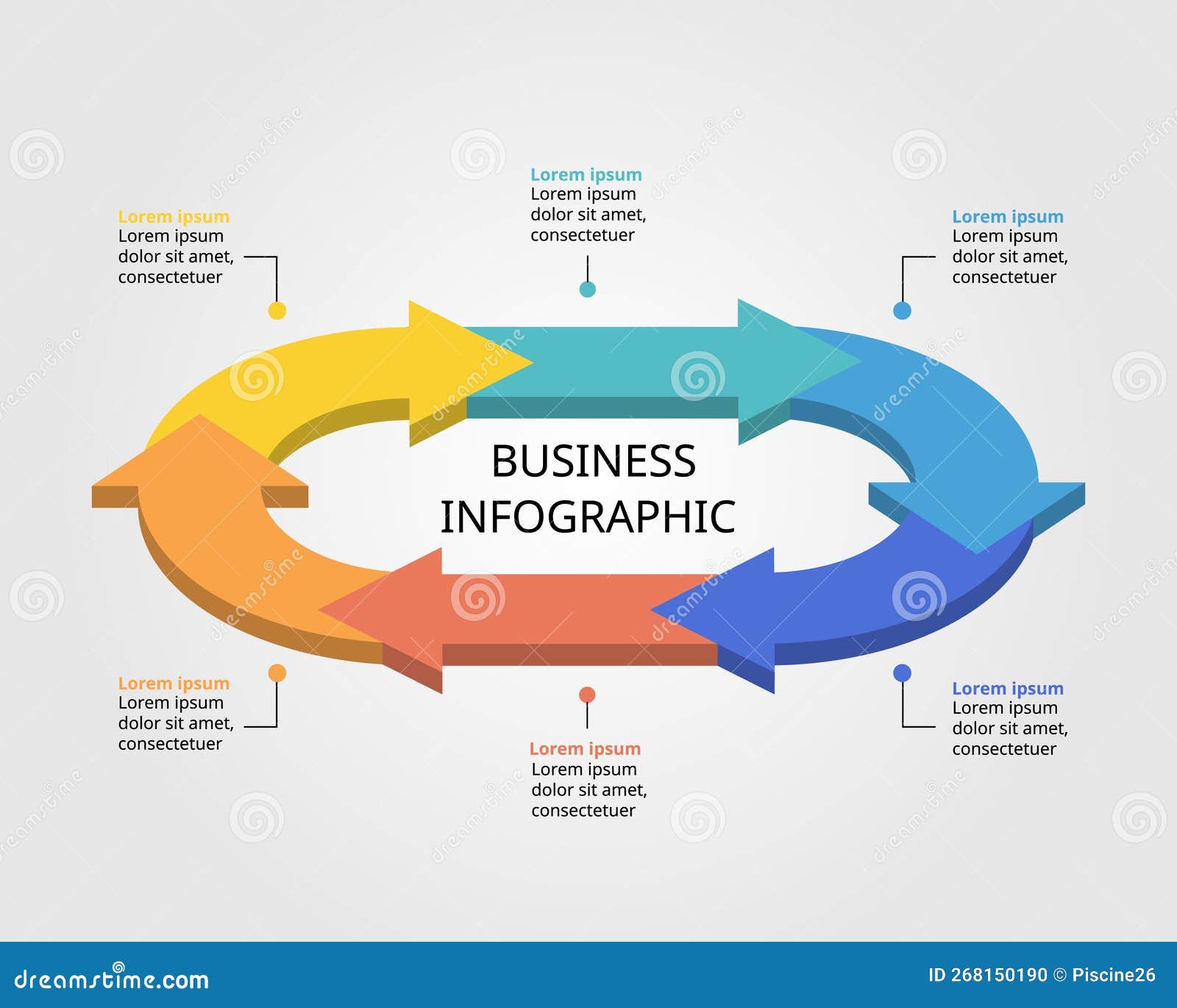Timeline Arrow Circle Chart Template for Infographic for Presentation ...