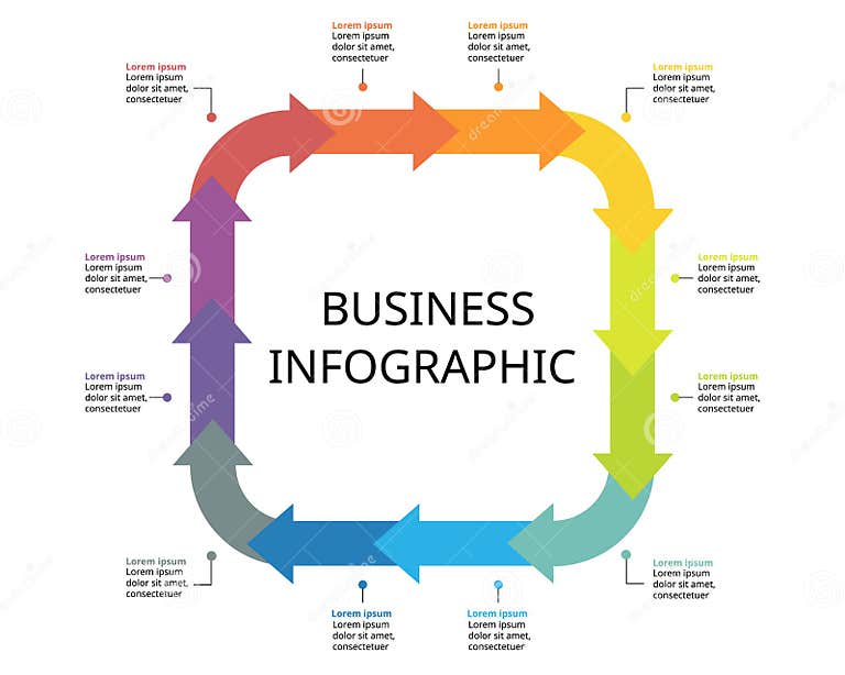 Timeline Arrow Circle Chart Template for Infographic for Presentation ...