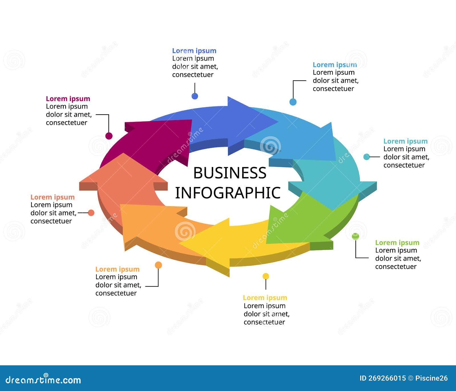 Timeline Arrow Circle Chart Template for Infographic for Presentation ...