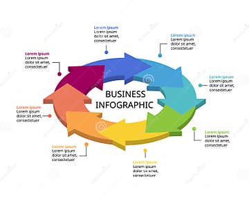 Timeline Arrow Circle Chart Template for Infographic for Presentation ...