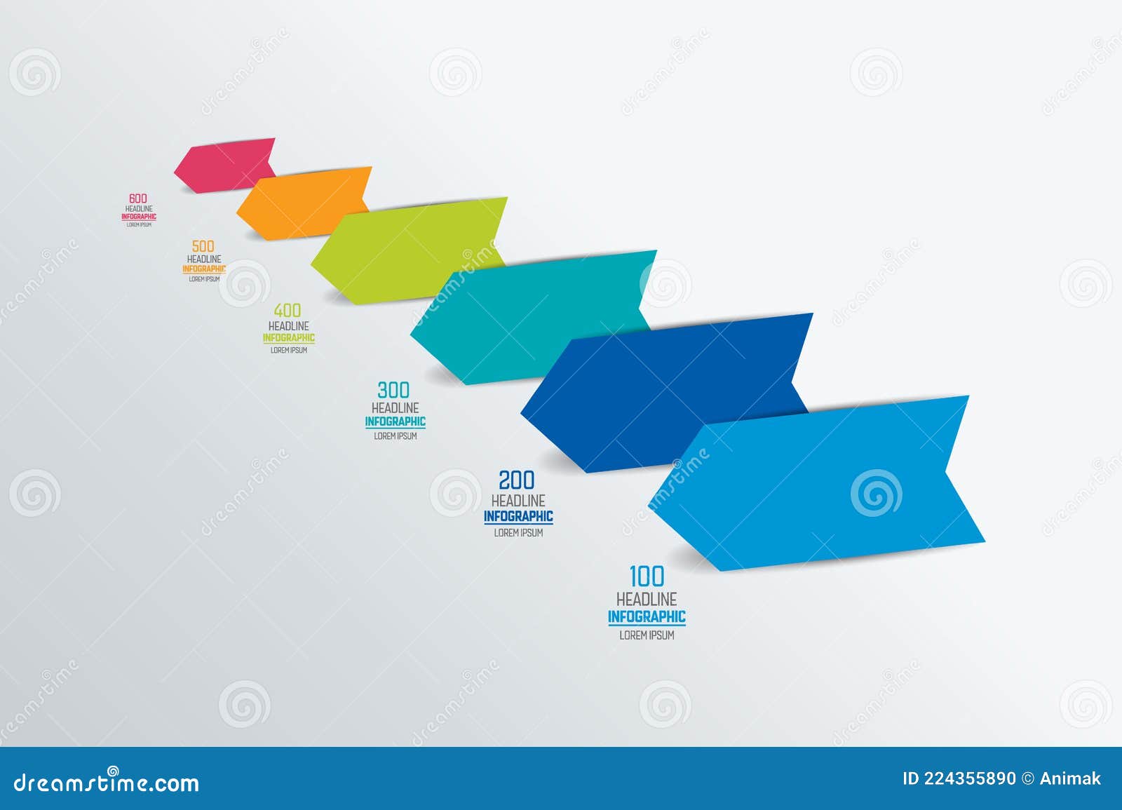 Timeline Arrow Scheme, Infographic Stock Vector - Illustration of ...