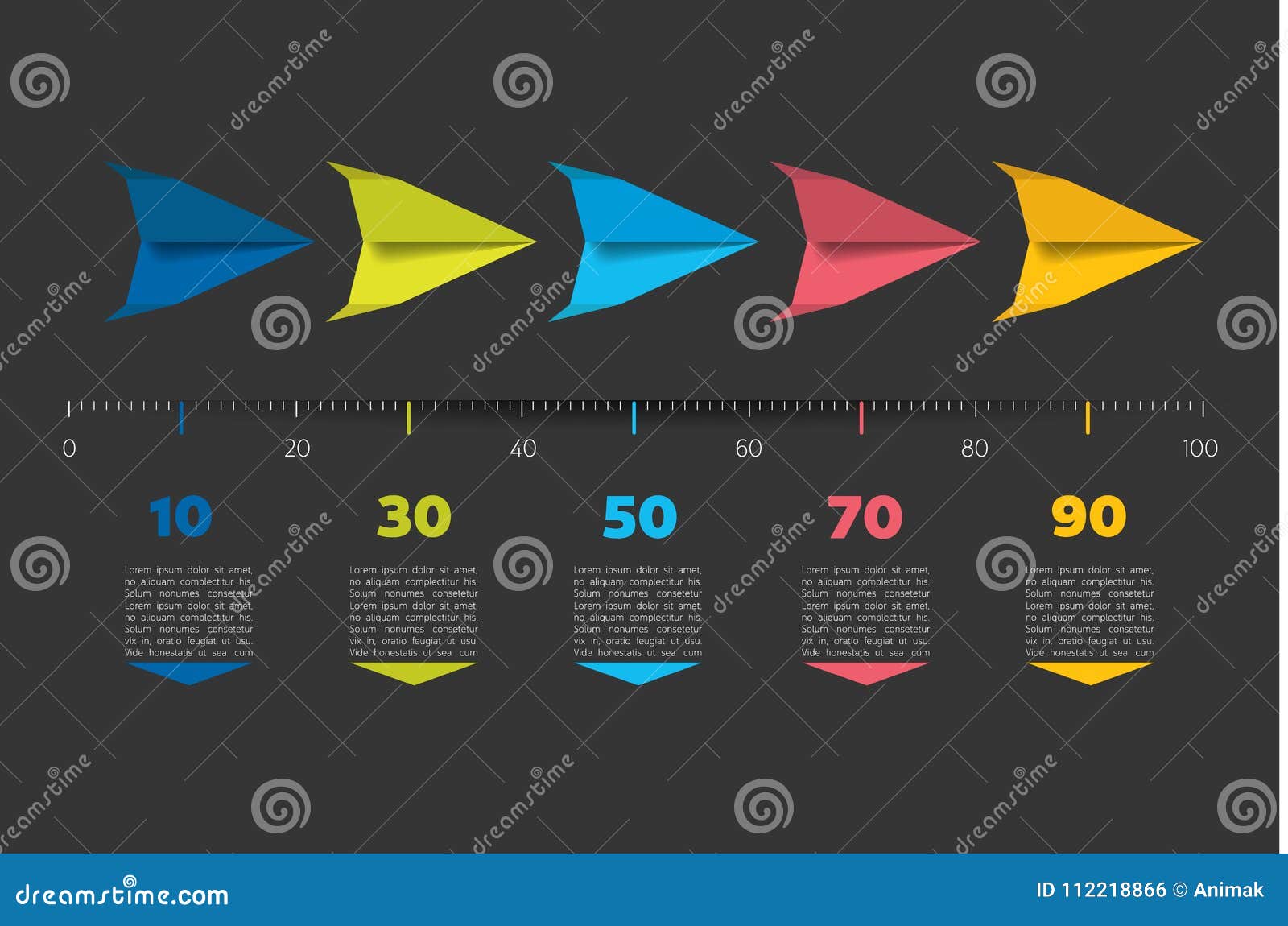 Timeline Arrow Template. Horizontal Line Stock Vector - Illustration of ... Timeline Arrow Template. Horizontal Line Stock Vector - Illustration of ...