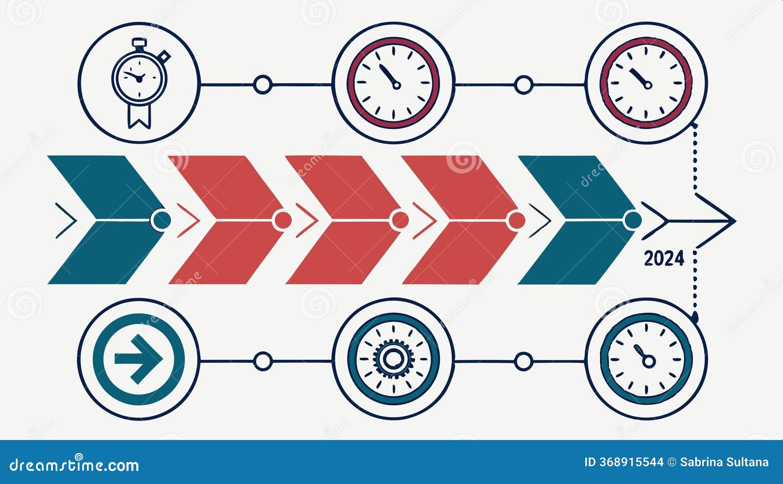 Timeline Arrows Diagram. Infographic Roadmap. Presentation Template ...