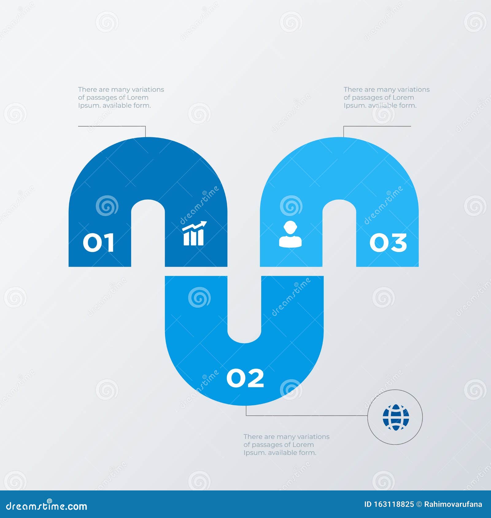 Timeline Blue Infographic Template Design. Business Concept Infograph ...