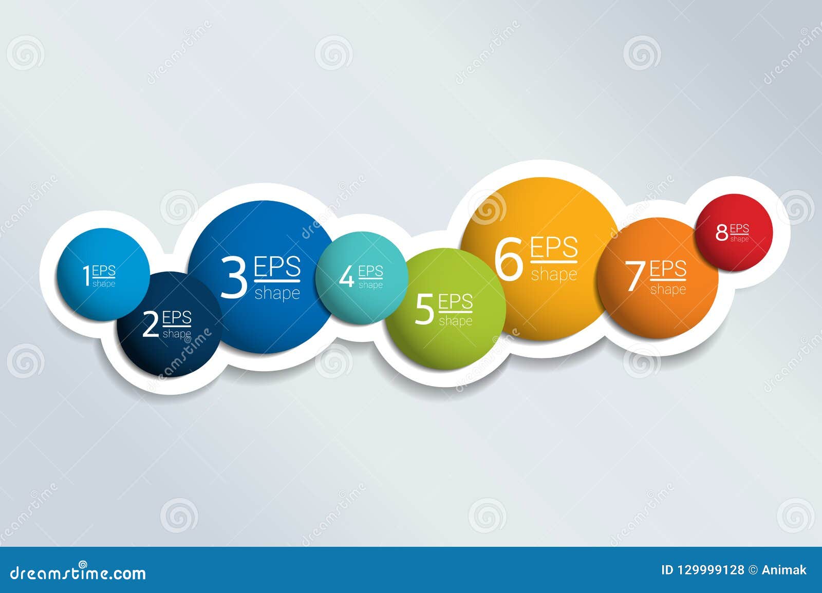 Timeline, Bubble Tmplate, Step By Step Chart. Vector Illustration ...