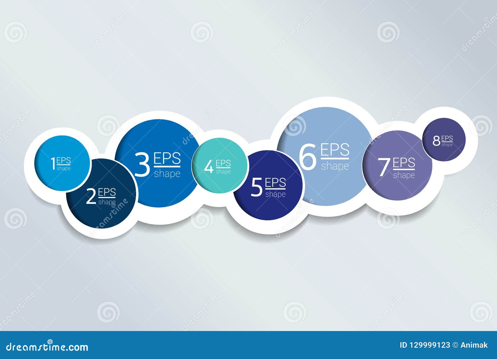 Timeline, Bubble Tmplate, Step By Step Chart. Vector Illustration ...