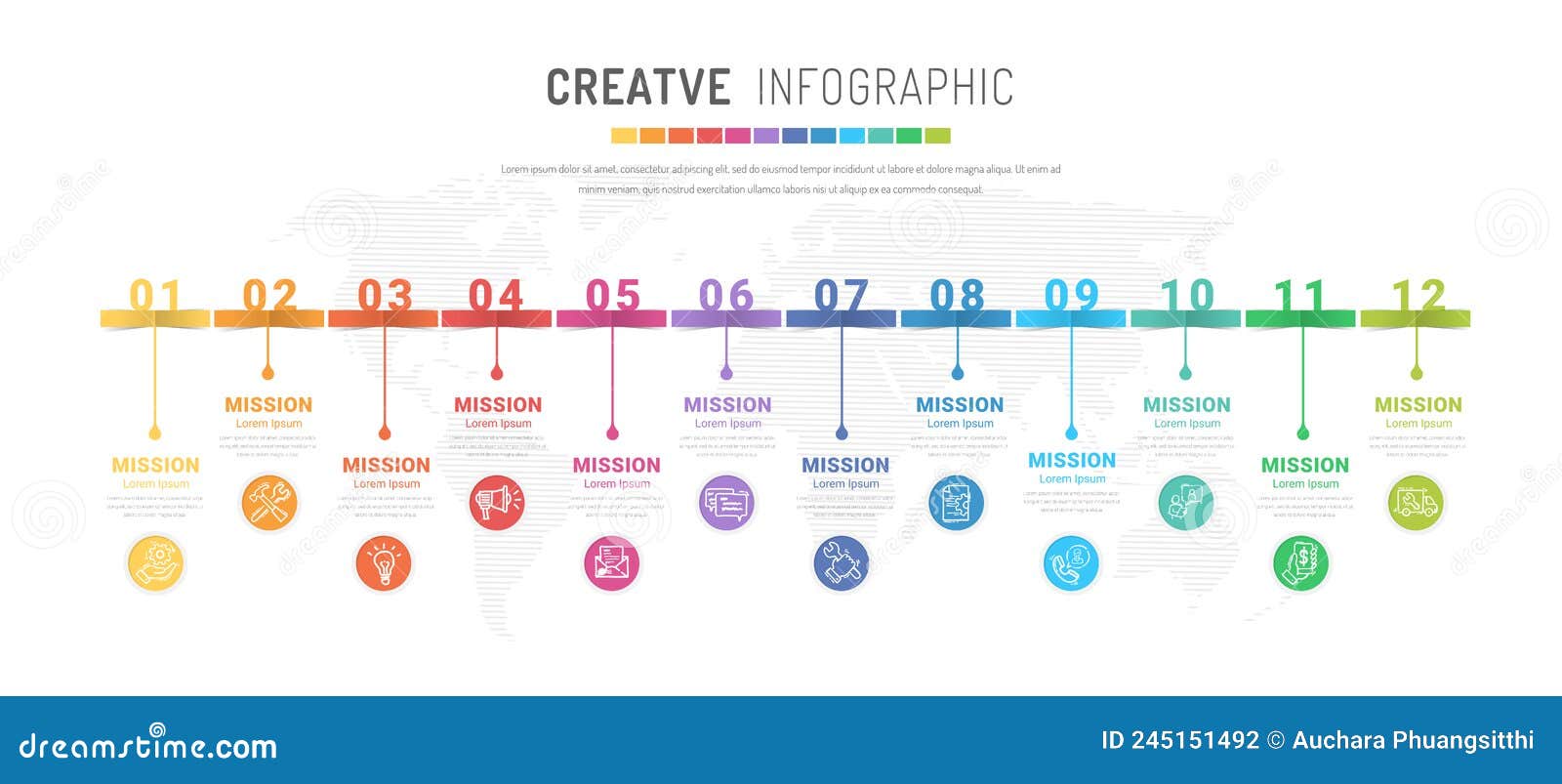 Timeline Business for 12 Months, Infographics Element Design and ...