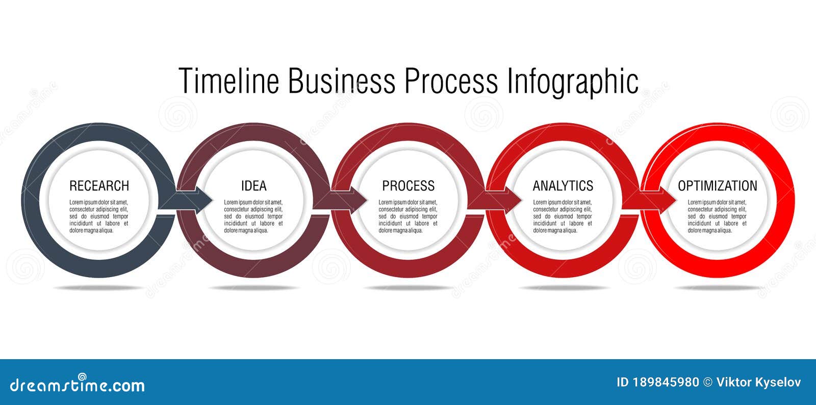 Timeline Business Process Infographics Stock Vector - Illustration of ...