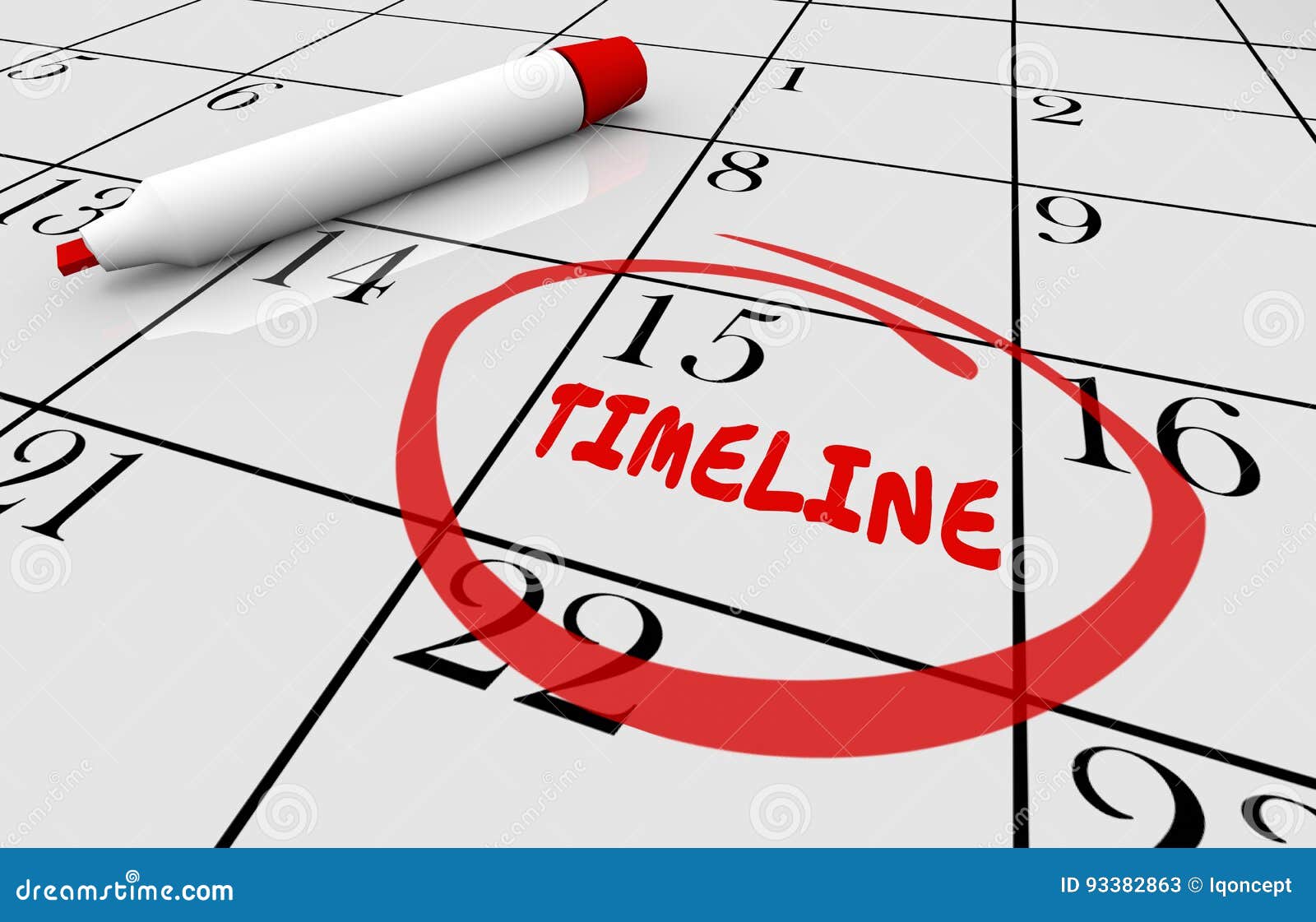 Timeline Calendar Days Dates Schedule Stock Illustration - Illustration ...