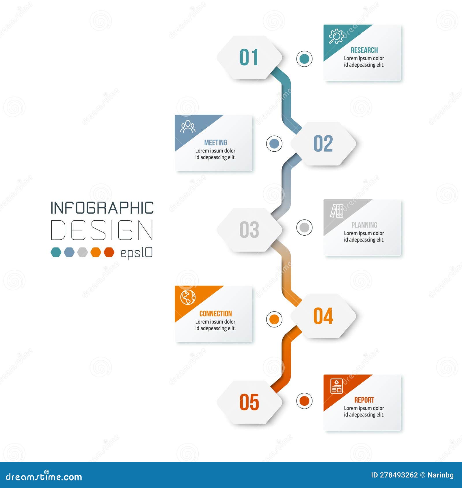 Timeline Chart Business Infographic Template Stock Vector ...