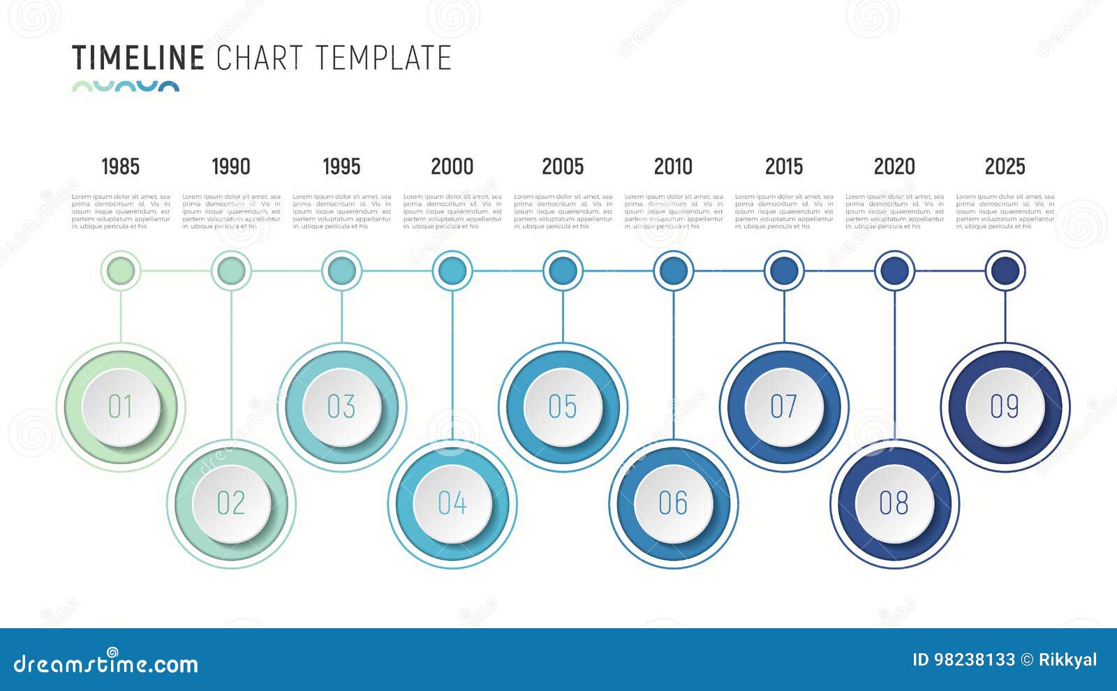 Timeline Chart Infographic Template for Data Visualization. 9 St Stock ...