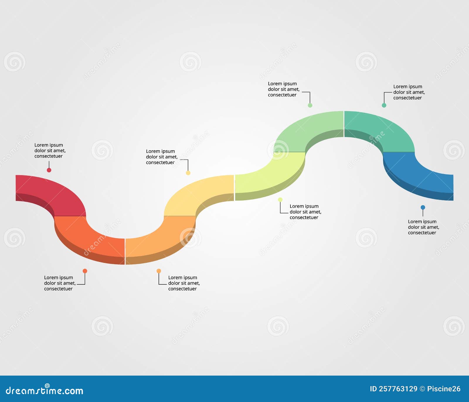 Timeline Chart Template for Infographic for Presentation for 8 Element ...