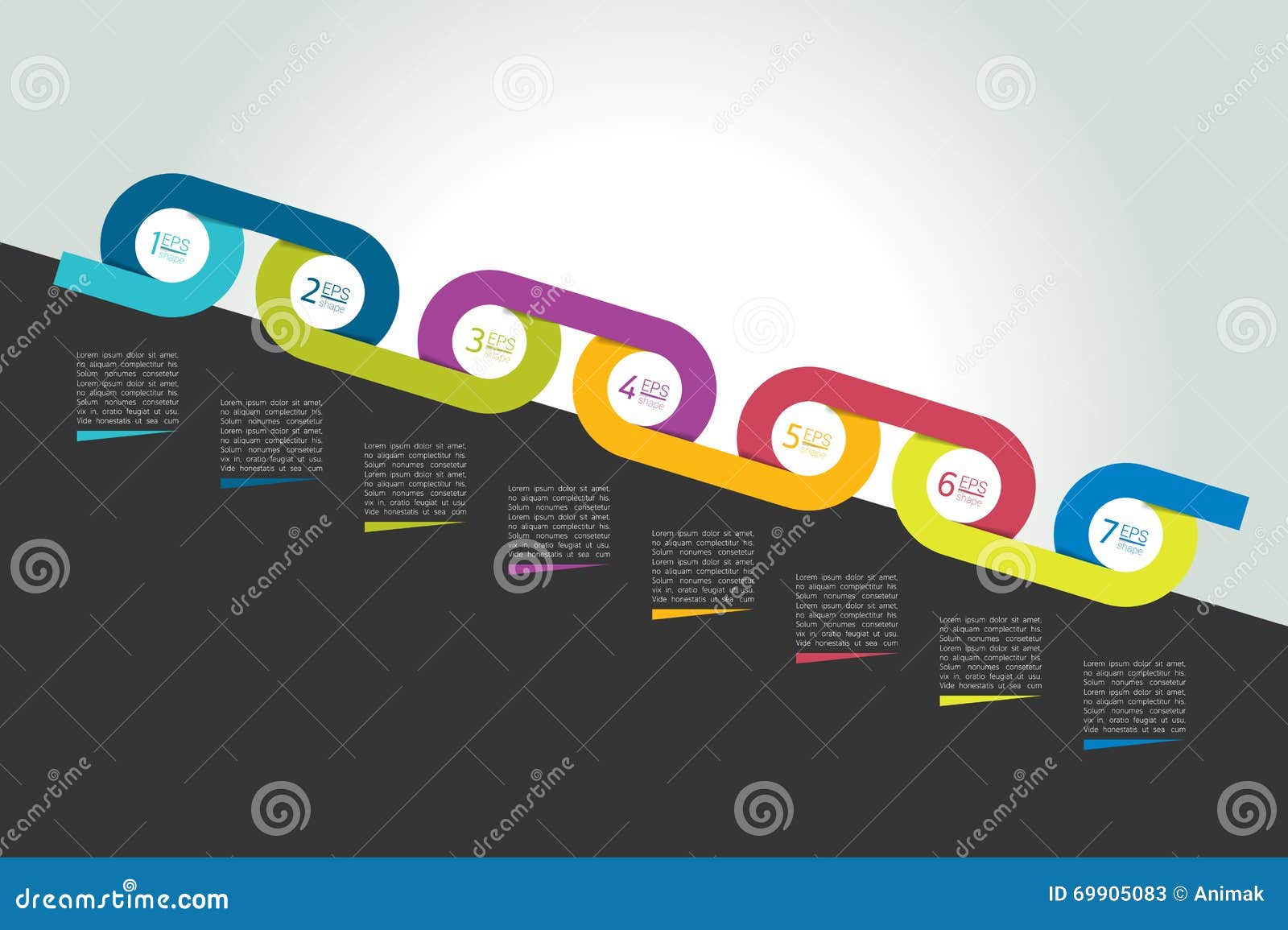 Timeline Circle Connected Concept, Diagram, Scheme, Infographics. Stock ...