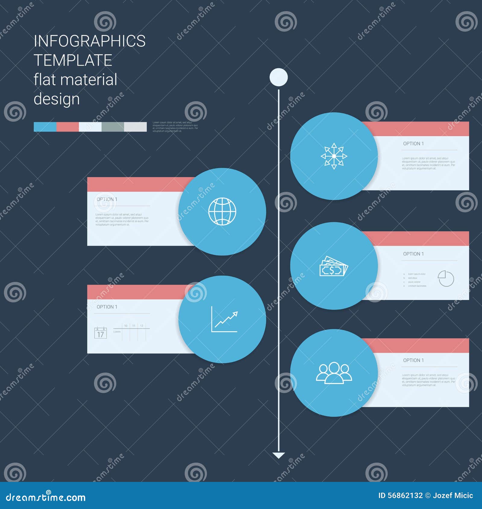 Timeline Circle Infographics Template. Menu Stock Vector - Illustration ...