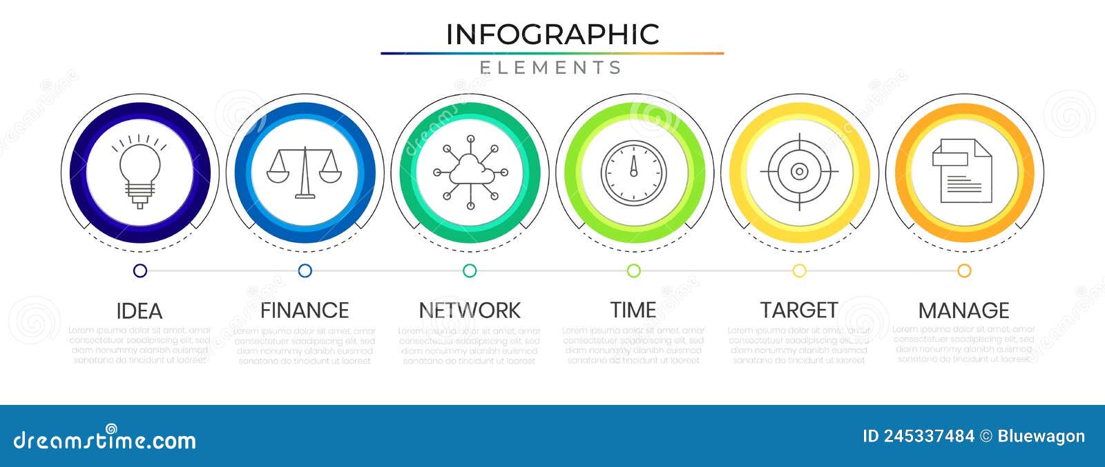 Timeline Circular Workflow Business Infographic Design Vector. Stock ...