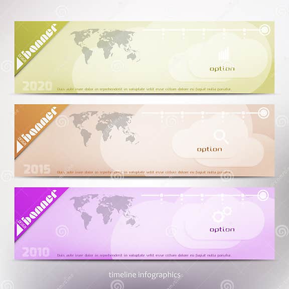 Timeline clouds stock vector. Illustration of data, presentation - 48029182