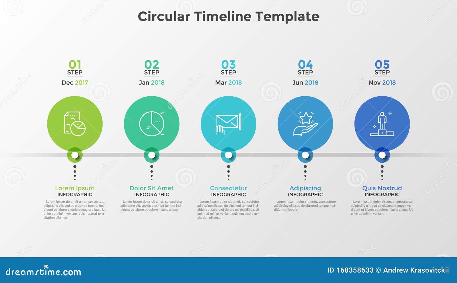 Modern Infographic Template Stock Vector - Illustration of circle ...