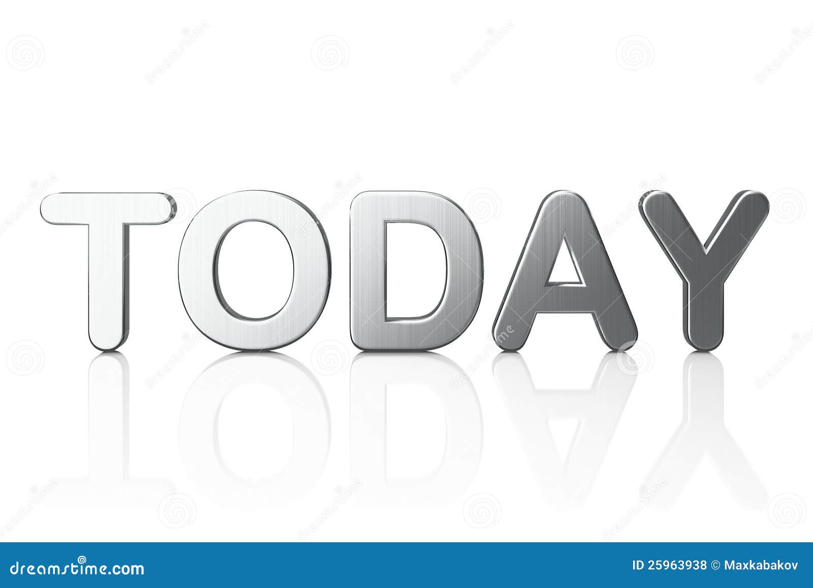 Timeline Concept: 3d Word Today Stock Illustration - Illustration of ...