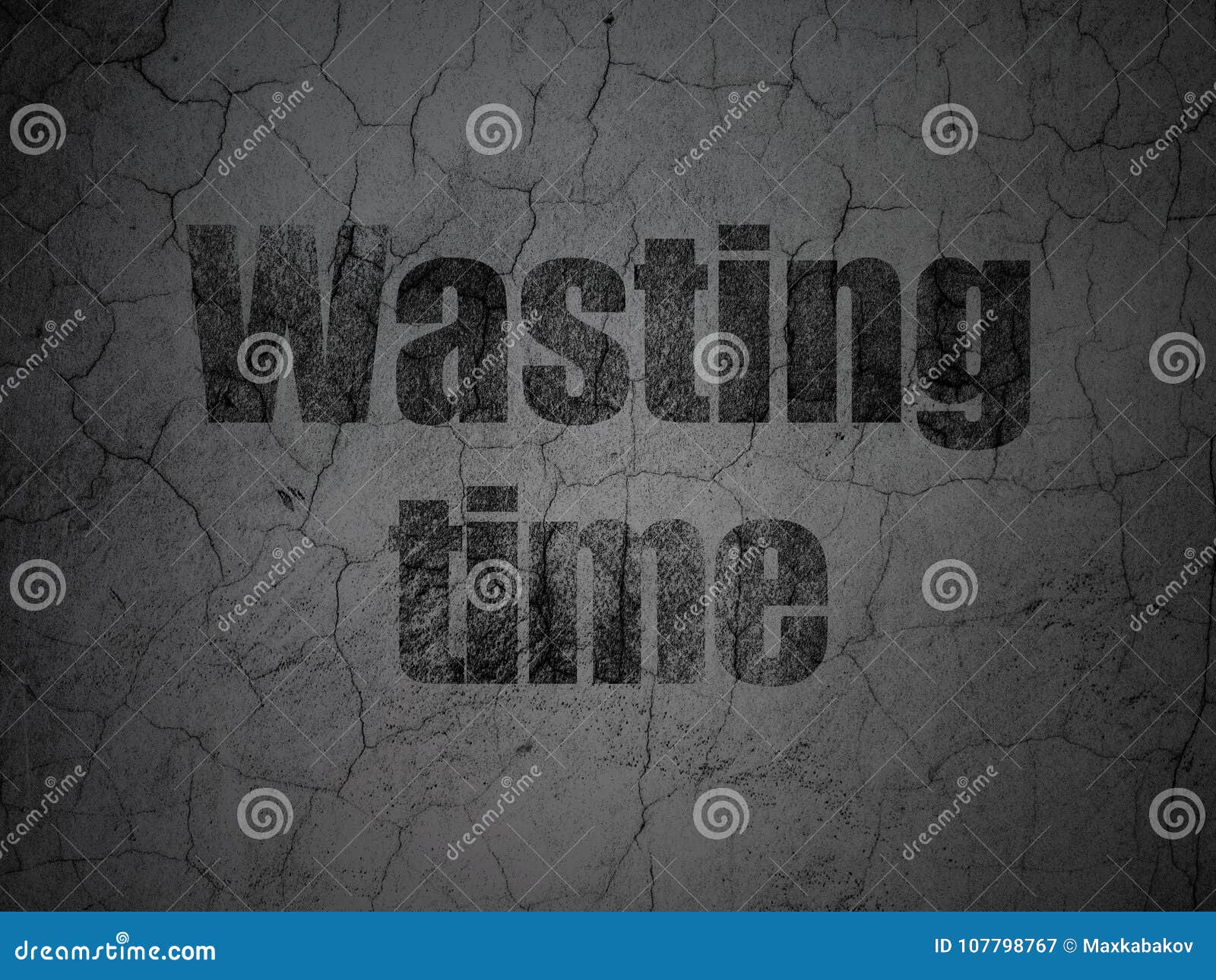 Timeline Concept: Wasting Time on Grunge Wall Background Stock ...