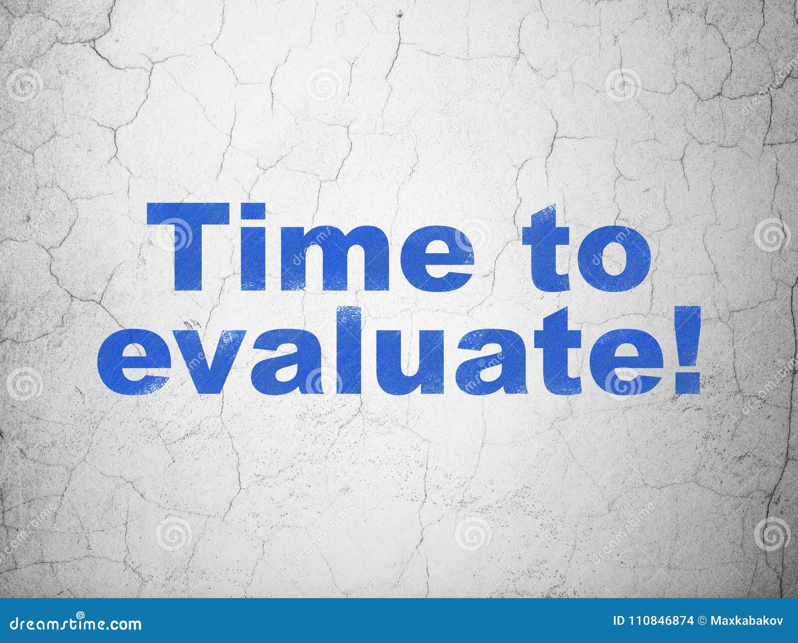 Timeline Concept: Time To Evaluate! on Wall Background Stock ...