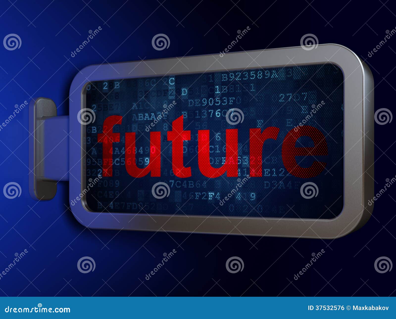 Timeline Concept: Future on Billboard Background Stock Illustration ...