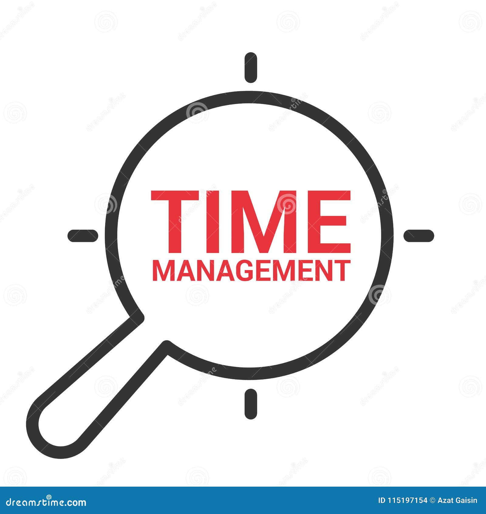 Timeline Concept: Magnifying Optical Glass with Words Time Management ...