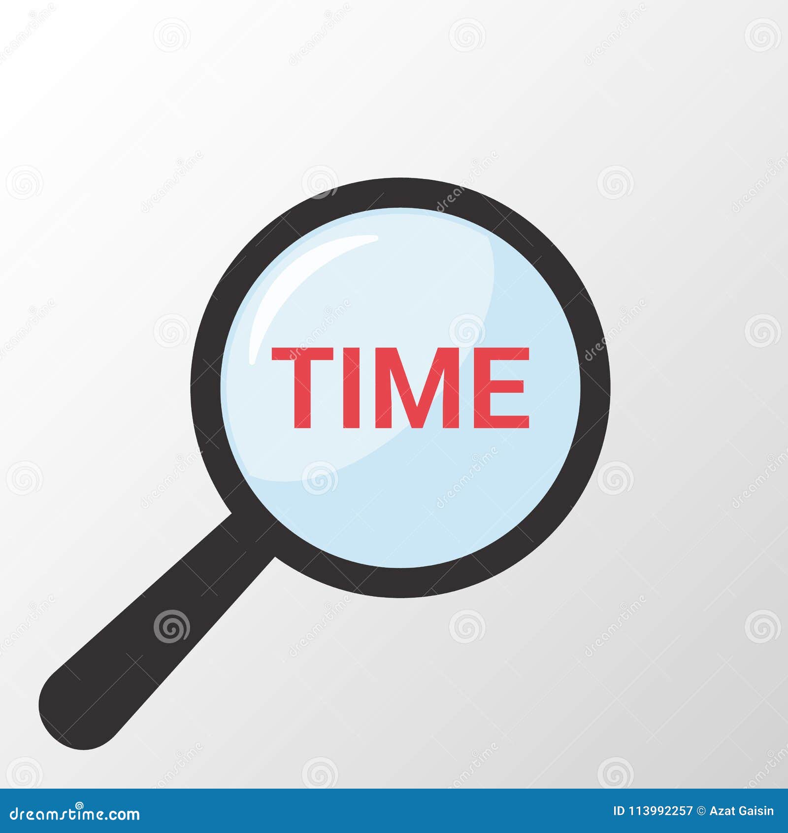 Timeline Concept: Magnifying Optical Glass with Words Time Stock Vector ...