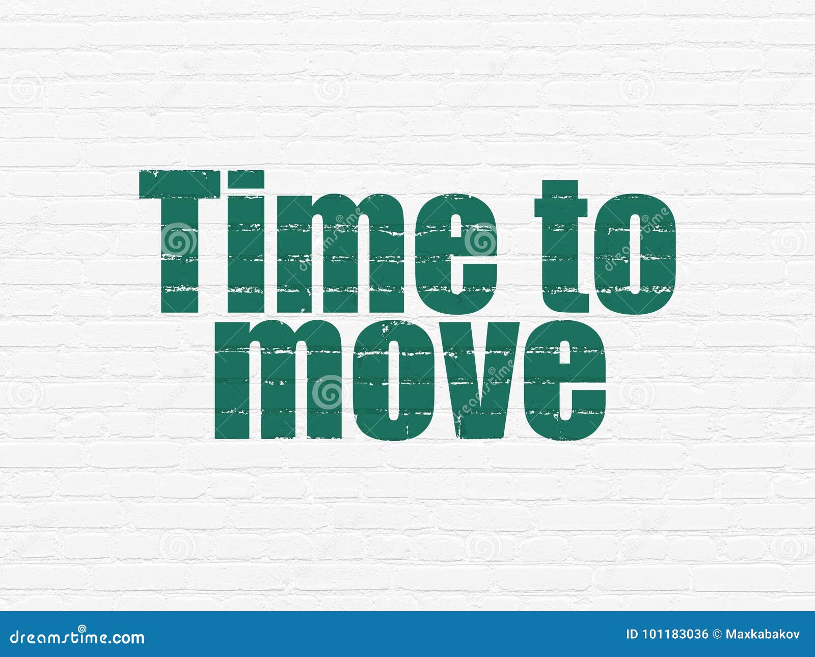 Timeline Concept: Time To Move on Wall Background Stock Illustration ...