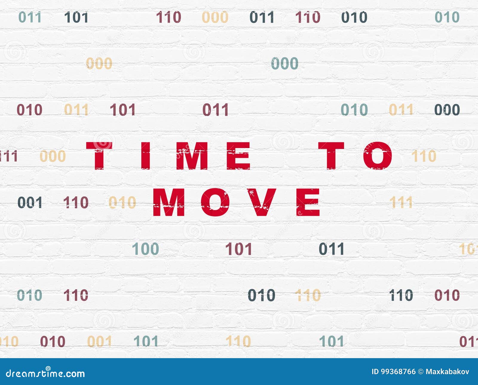 Timeline Concept: Time To Move on Wall Background Stock Illustration ...