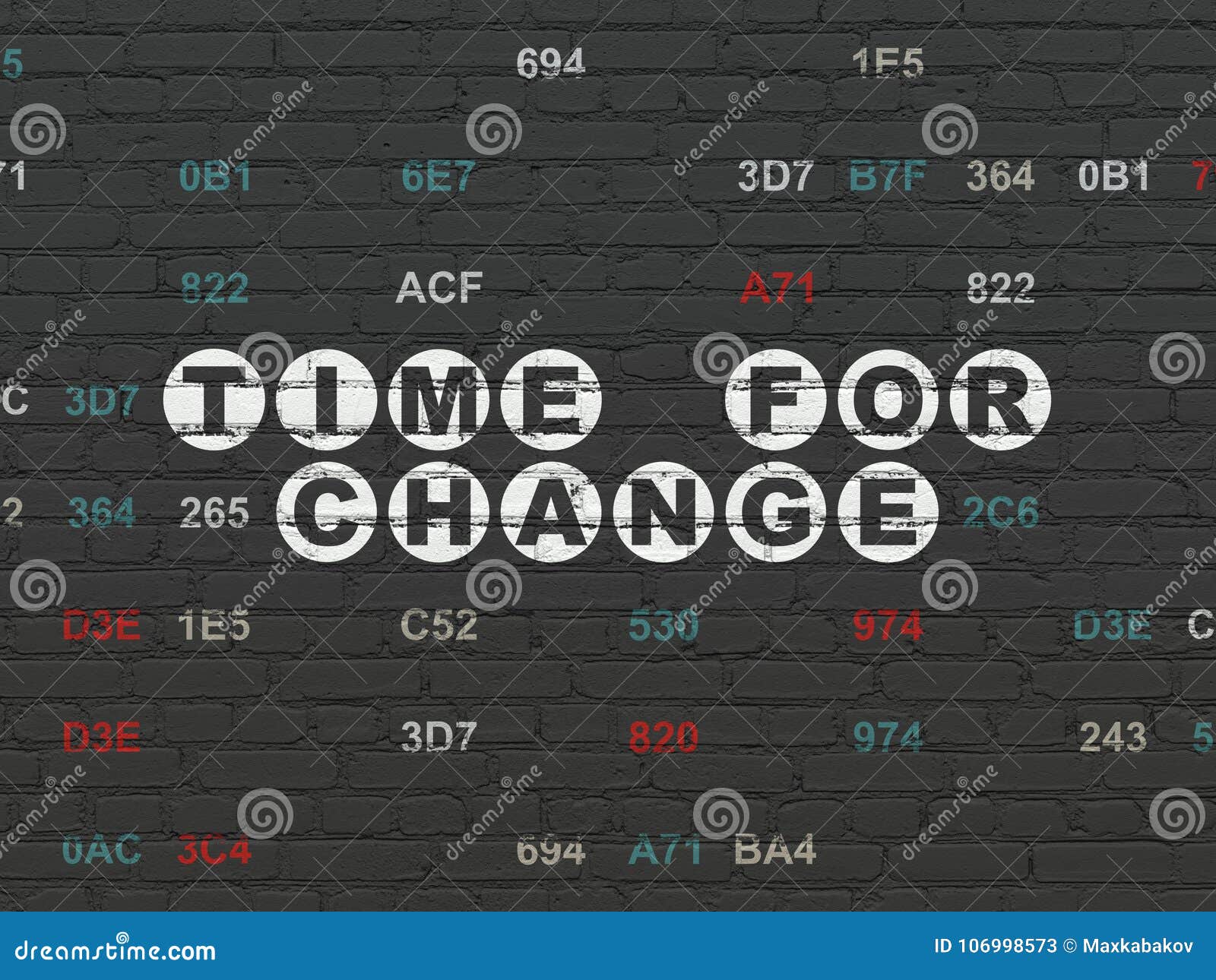 Timeline Concept: Time For Change On Wall Background Stock Illustration ...