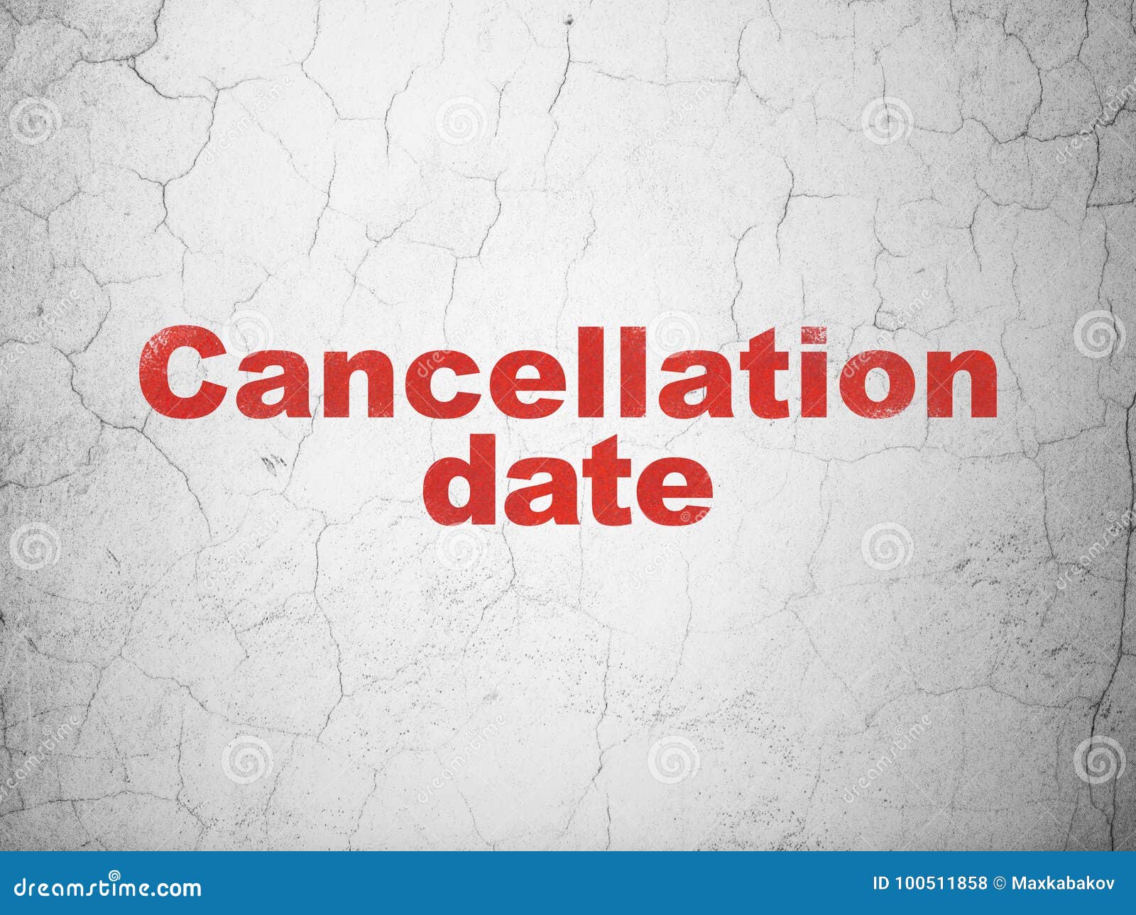 Timeline Concept: Cancellation Date on Wall Background Stock Illustration - Illustration of ...