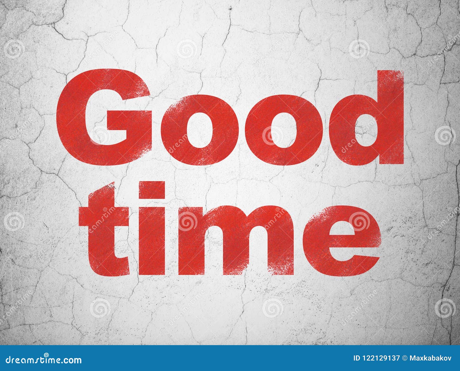 Timeline Concept: Good Time on Wall Background Stock Illustration ...