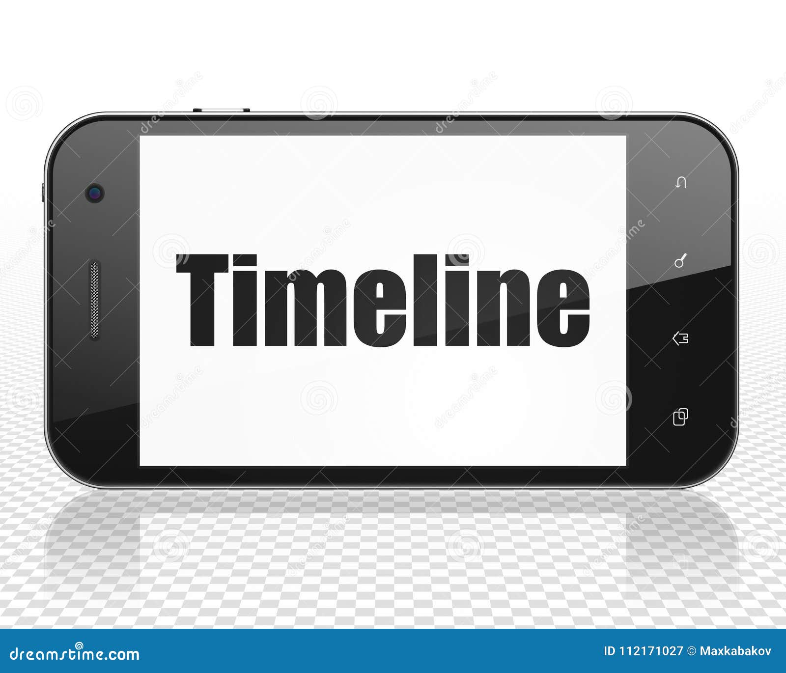 Timeline Concept: Smartphone with Timeline on Display Stock ...