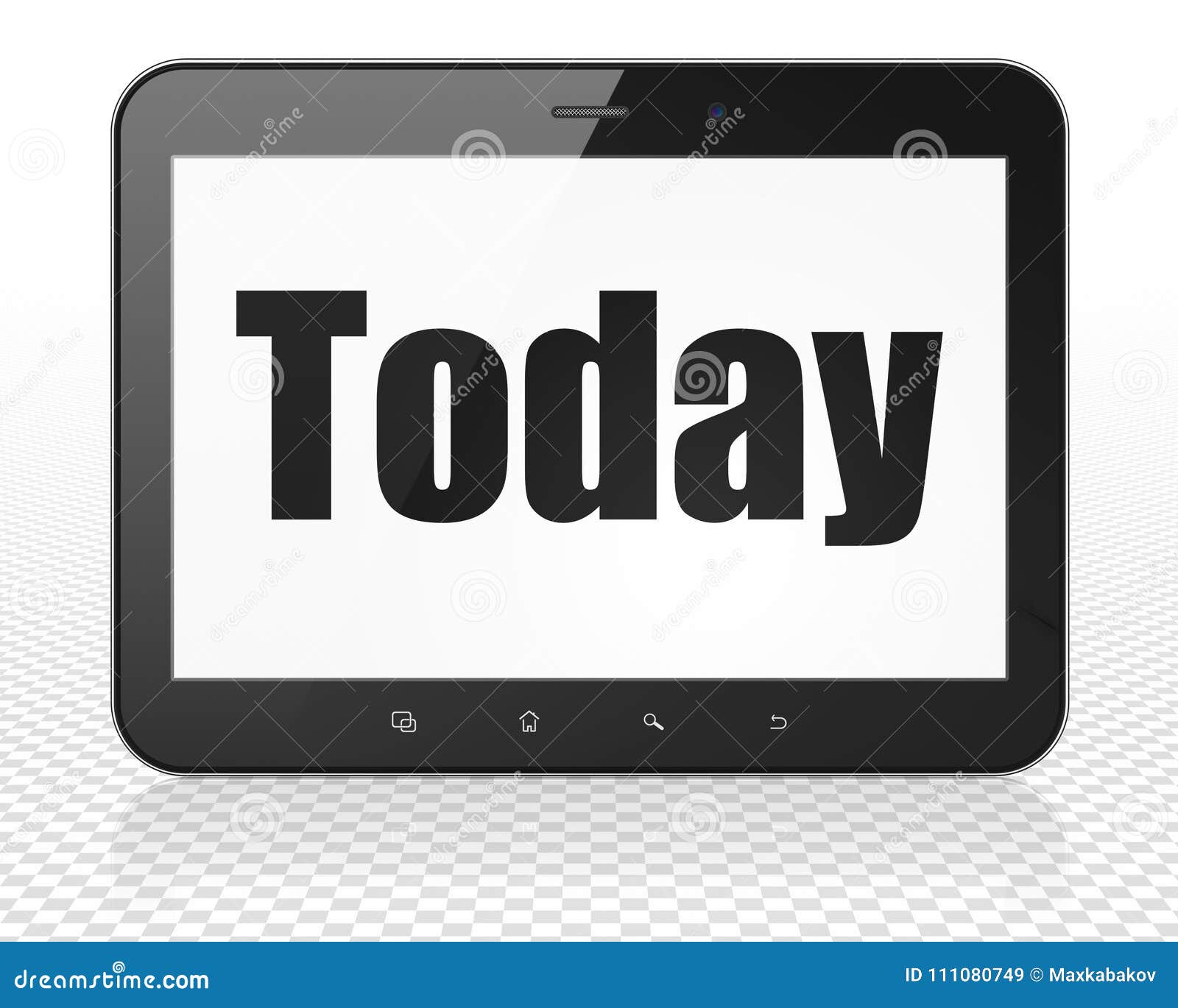 Timeline Concept: Tablet Pc Computer with Today on Display Stock ...