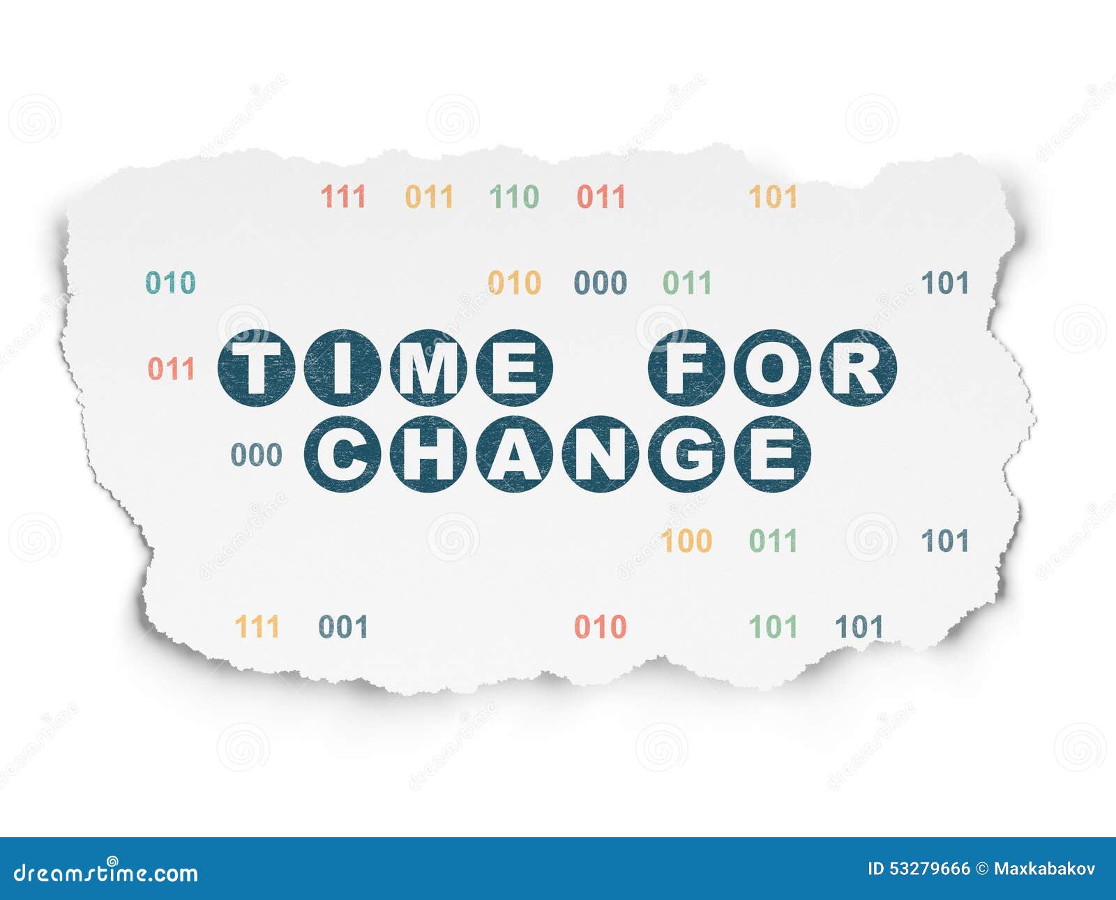 Timeline Concept: Time for Change on Torn Paper Stock Illustration ...