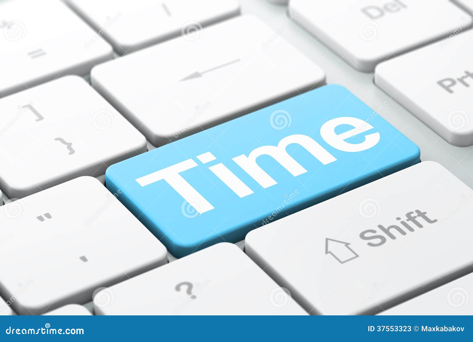 Timeline Concept: Time on Computer Keyboard Stock Illustration ...
