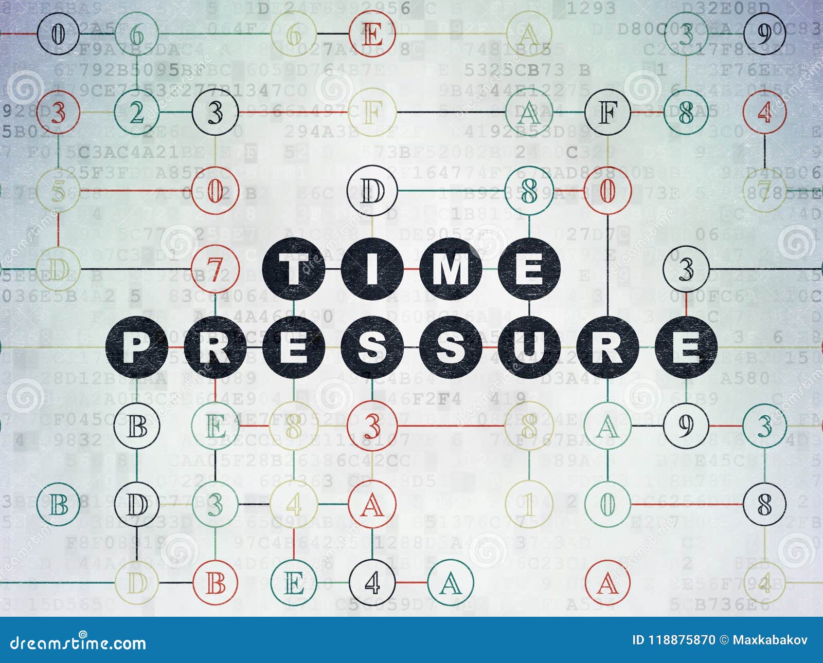 Timeline Concept: Time Pressure on Digital Data Paper Background Stock ...