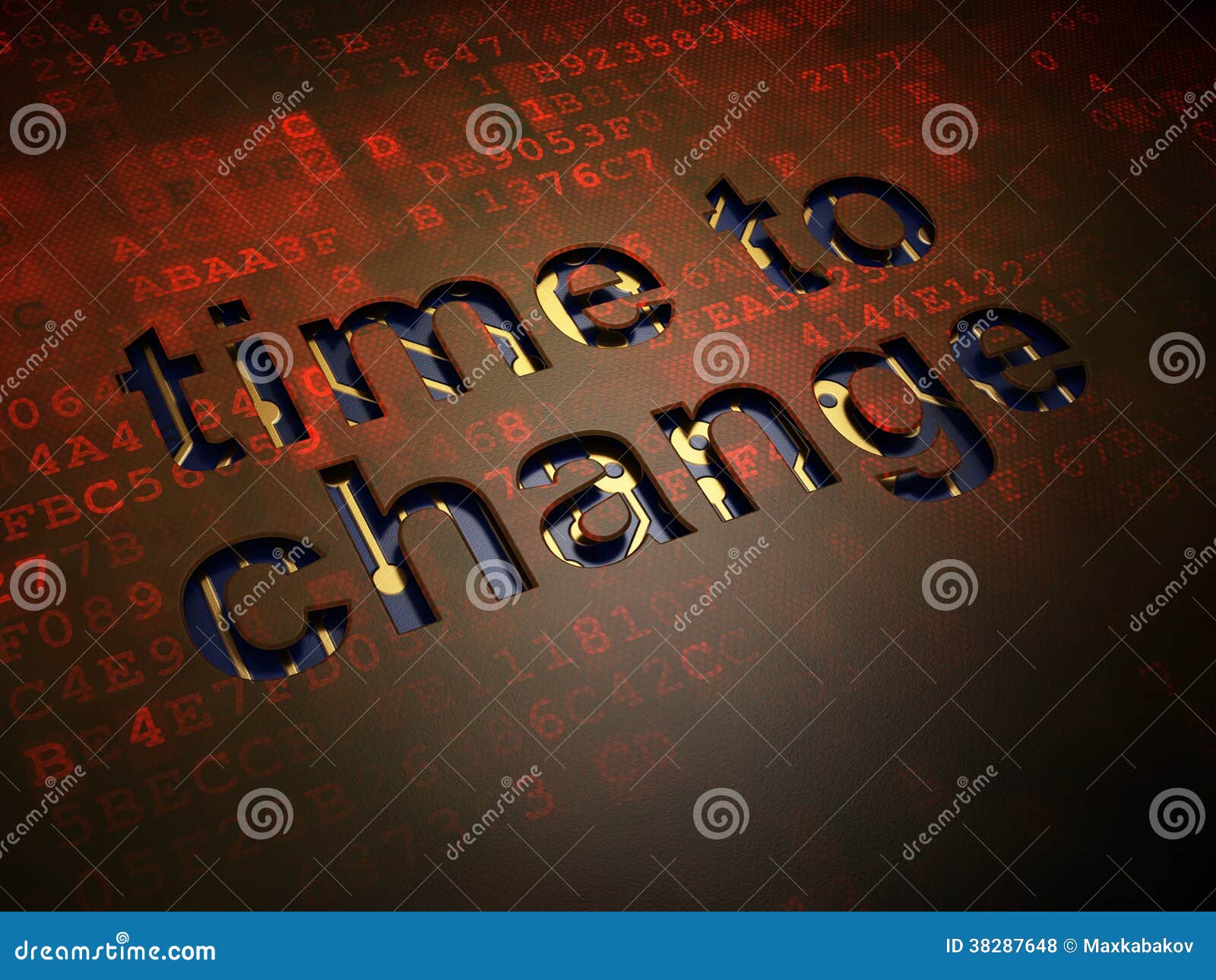 Timeline Concept: Time To Change on Digital Screen Stock Illustration ...