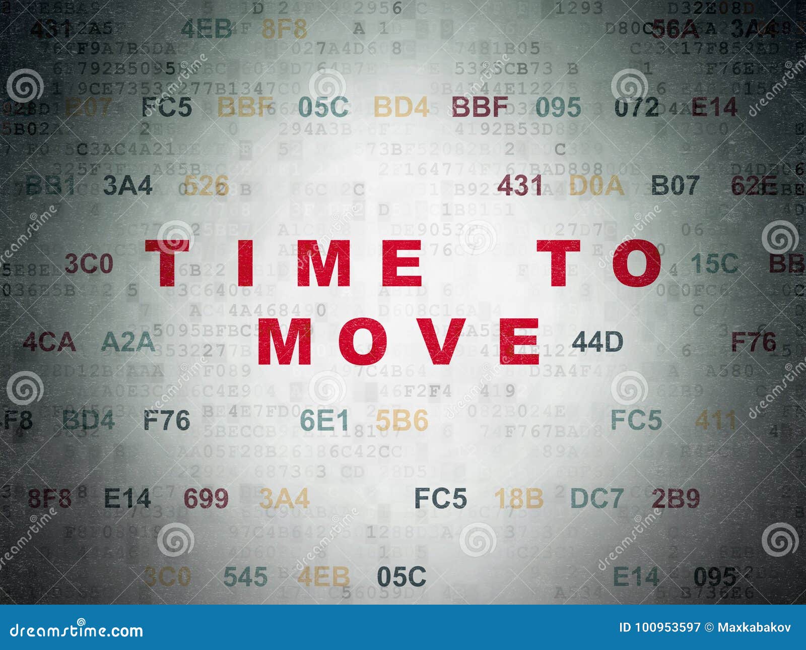 Timeline Concept: Time To Move on Digital Data Paper Background Stock ...
