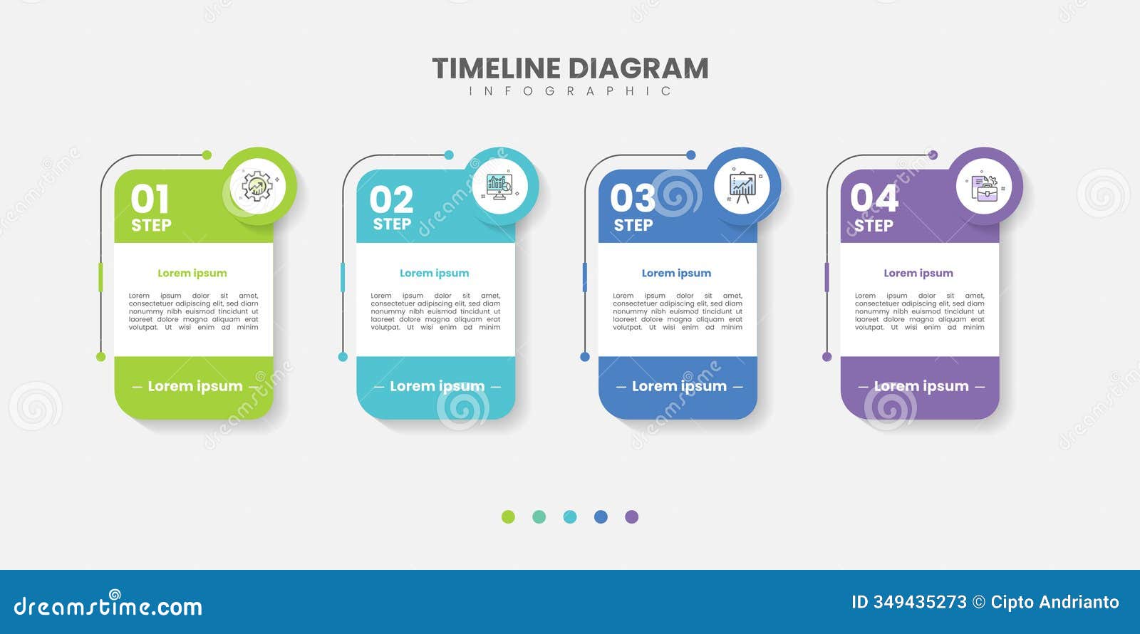 Timeline Creator Infographic Template. 4 Step Timeline Journey ...