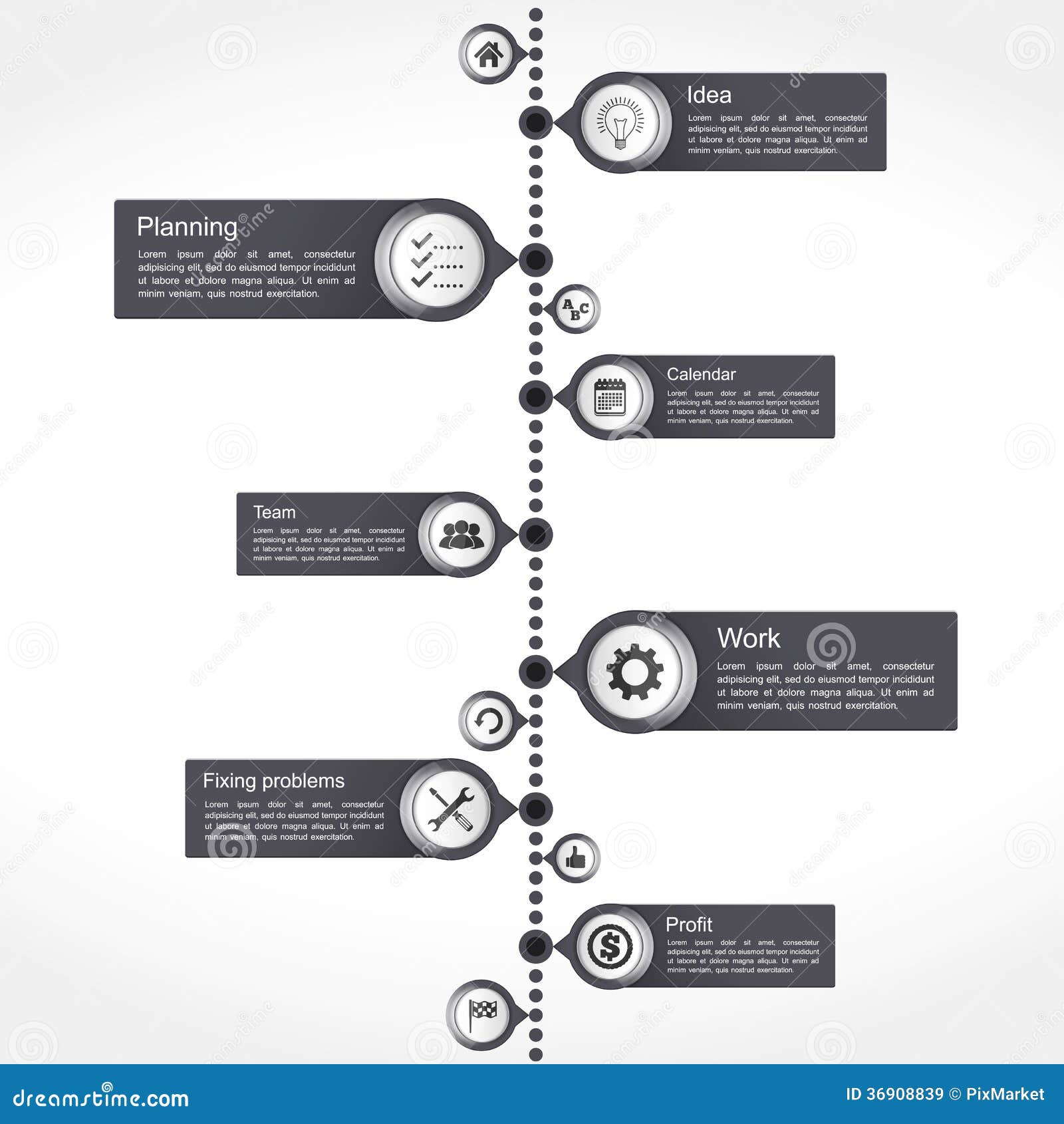 Timeline Design Template stock vector. Illustration of idea - 36908839