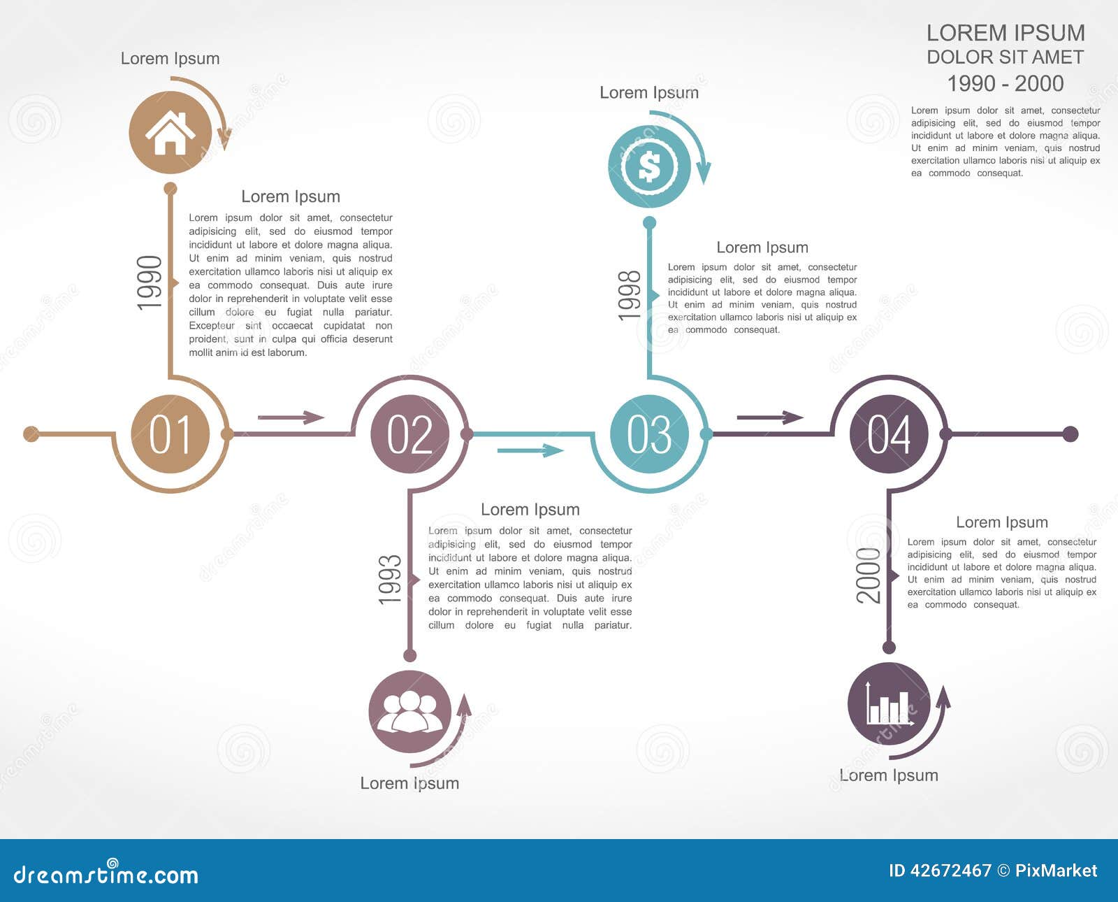 Timeline Design Template stock vector. Illustration of graphics - 42672467