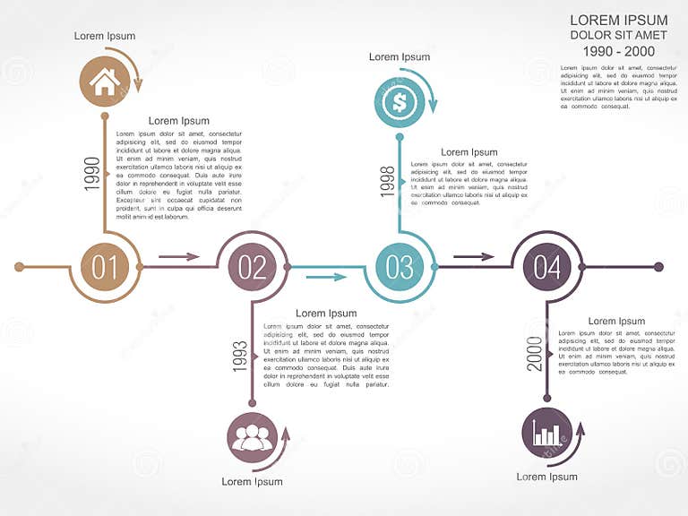 Timeline Design Template stock vector. Illustration of graphics - 42672467