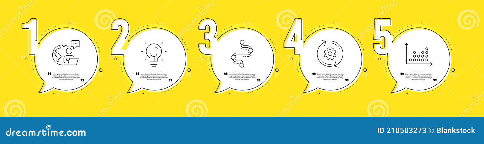 Timeline, Dot Plot and Energy Icons Set. Cogwheel Sign. Journey Path ...